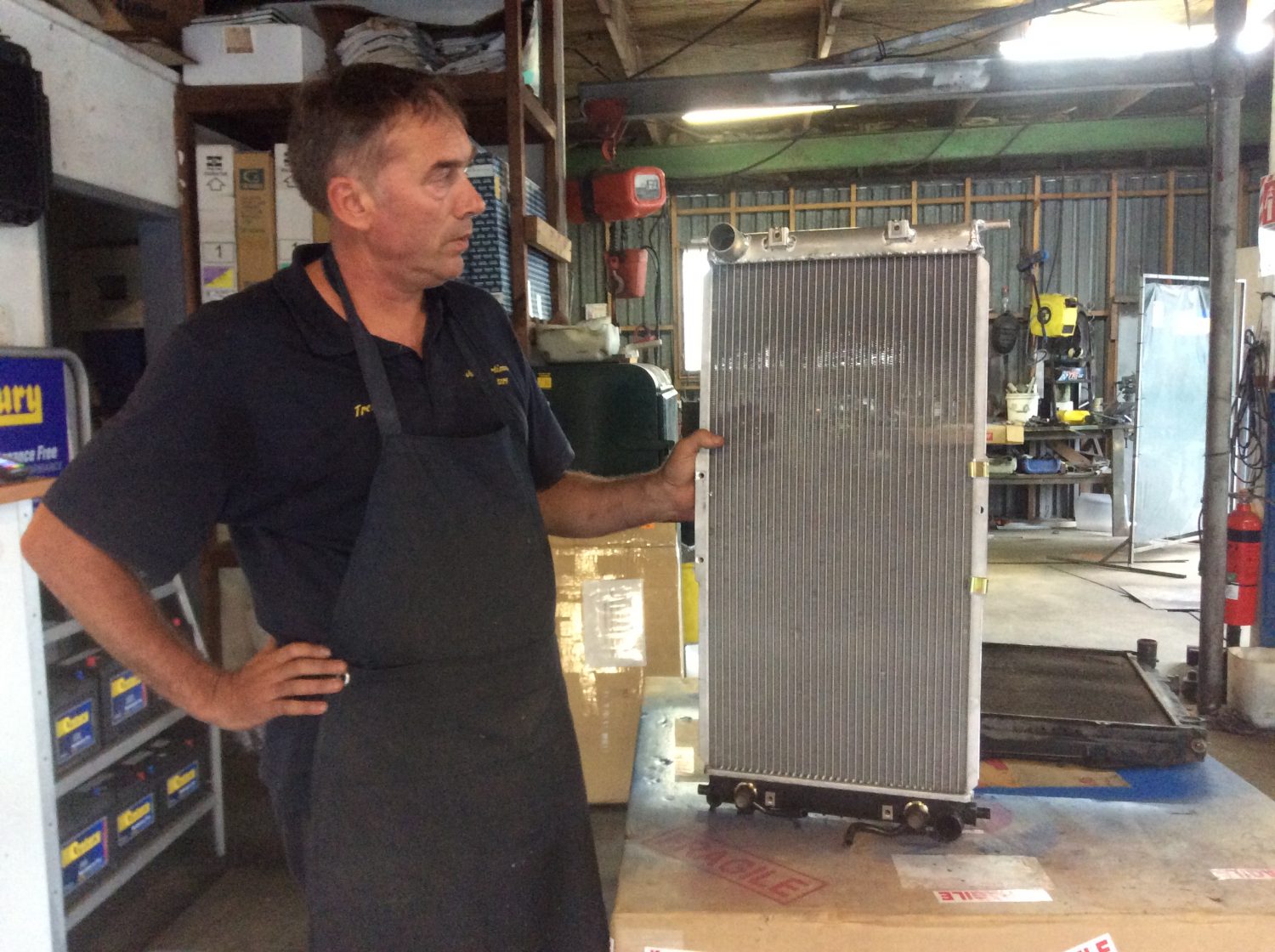 Trev rebuilt this radiator to the customers spec. - Jack Mortimore